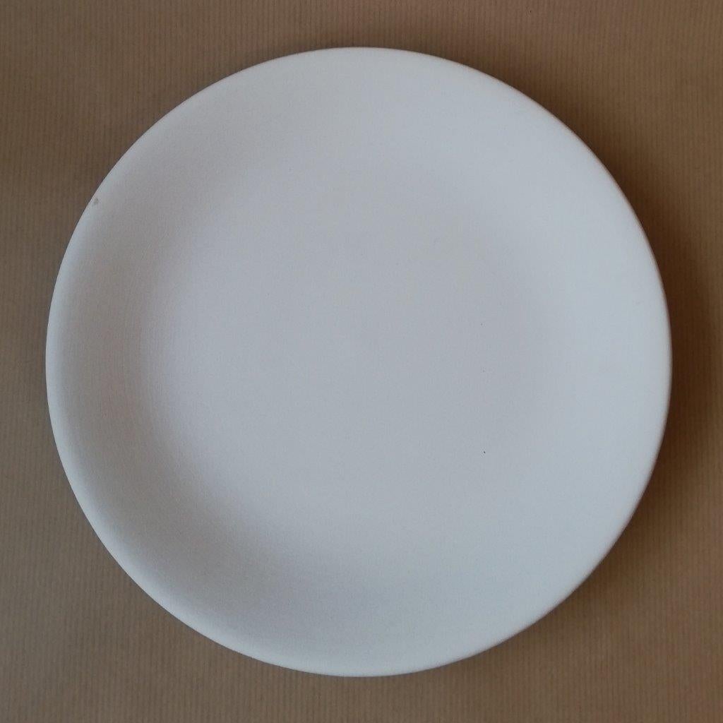 Medium plate - no rim (25-26cm) | Blue Owl Pottery Painting Studio